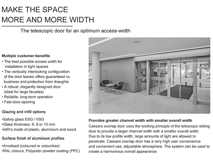 Telescopic Sliding Complete Set Door manufacturers & suppliers | Caesardoor