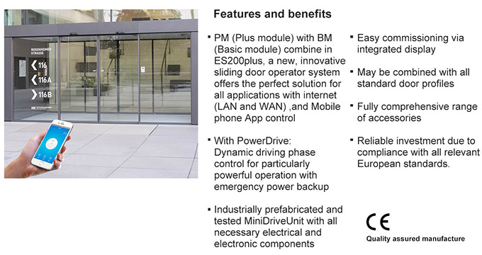 ES200 Automatic Sliding Door System – caesar automatic doors operators