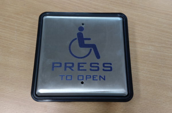 Square stainless steel push button | Caesar door